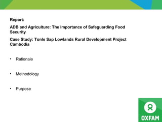 Safeguarding food secuirty by jessica rosien, oxfam | PPT