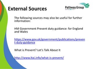 Pathway Group - Employers guide to Prevent | PPT