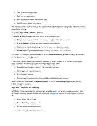 Safeguarding Infrastructure - Digital PTW for Qatar's Essential ...