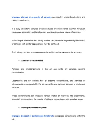 Safeguarding Laboratory Integrity_ Preventing Cross-Contamination in ...