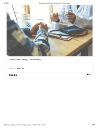 Safeguarding vulnerable adults level 3 - course gate | PDF