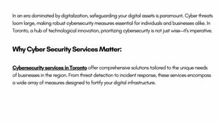 Safeguarding Your Digital Assets Cyber Security Services in Toronto.pdf