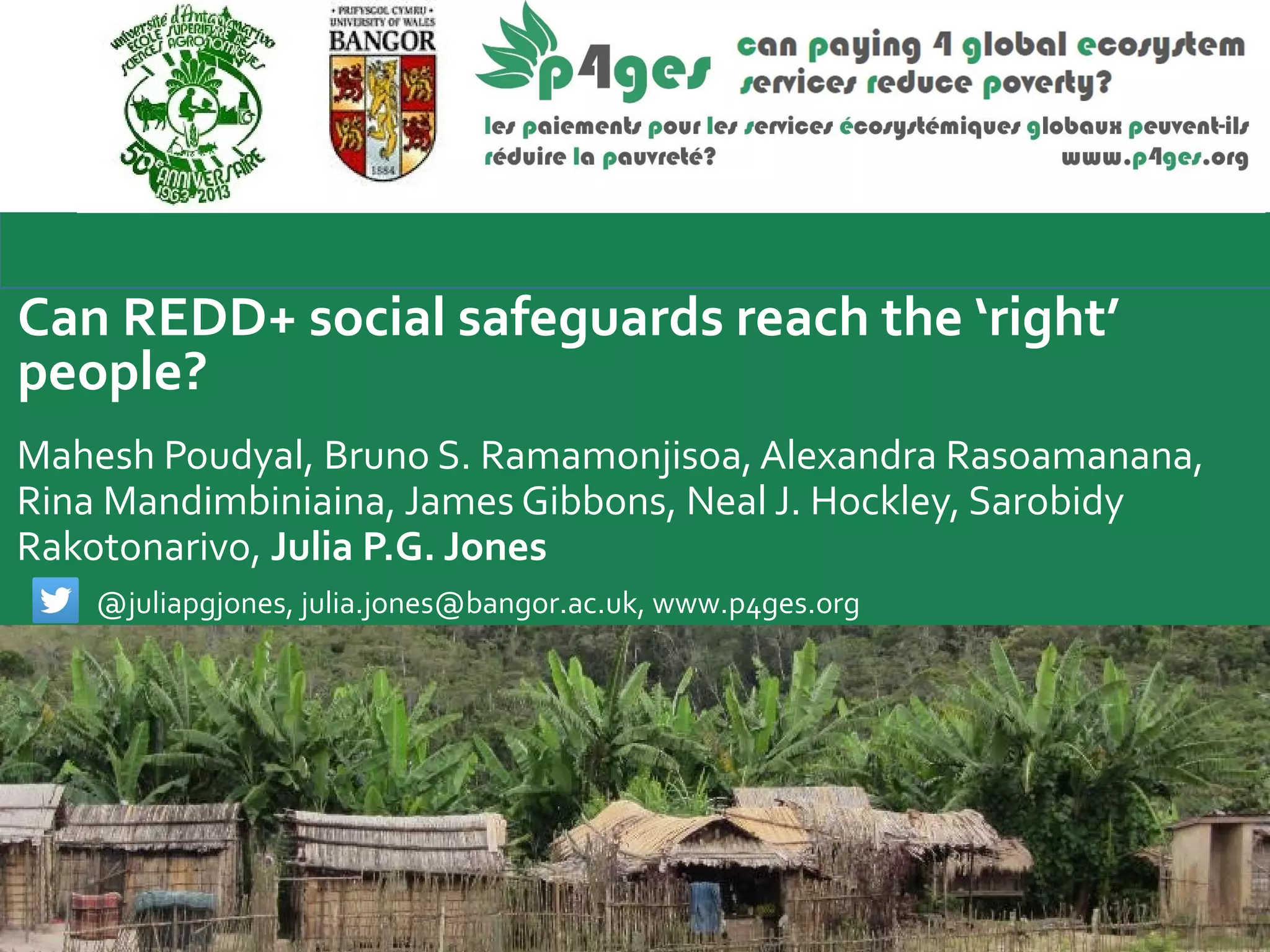 Can REDD+ social safeguards reach the 'right' people? | PPT