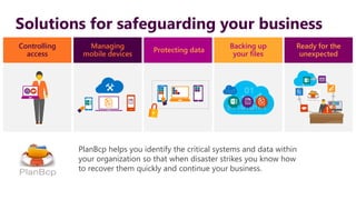 Safeguard your business with Microsoft Office 365 and PlanBcp | PDF