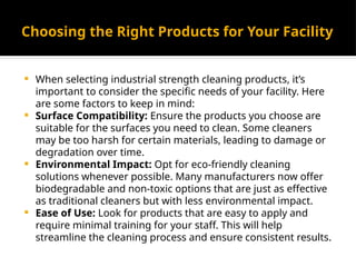 Safeguard Your Facility with Industrial Strength Cleaning US Standard ...