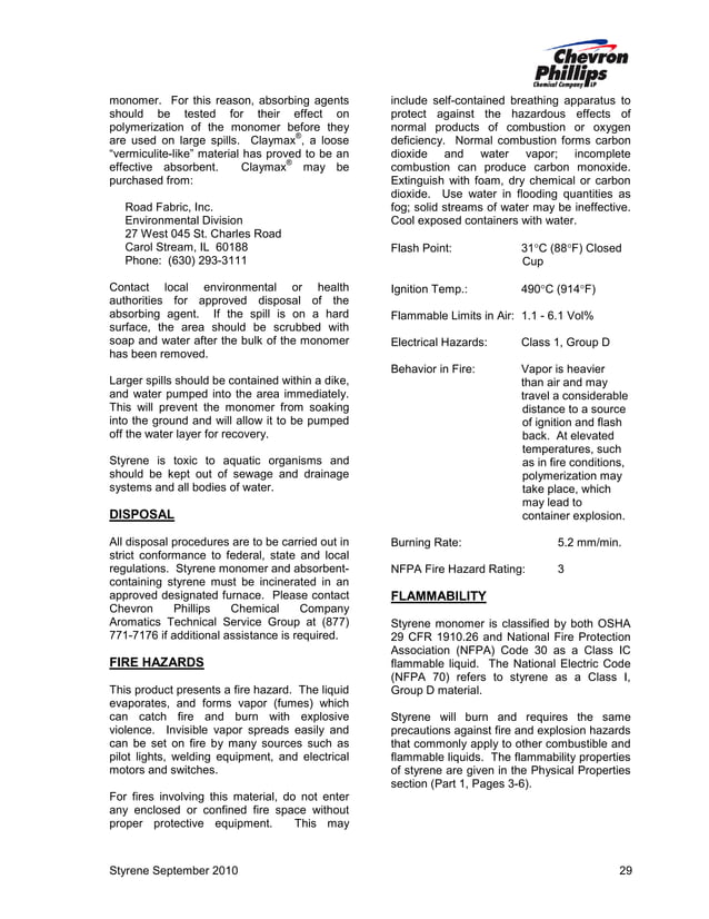 Safe handling and_storage_of_styrene_monomer | PDF
