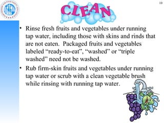 Safe handling fruit and veggies | PPT