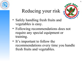 Safe handling fruit and veggies | PPT