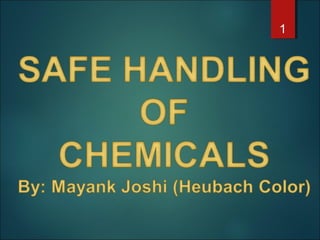 Safe handling of chemicals 3 | PPT