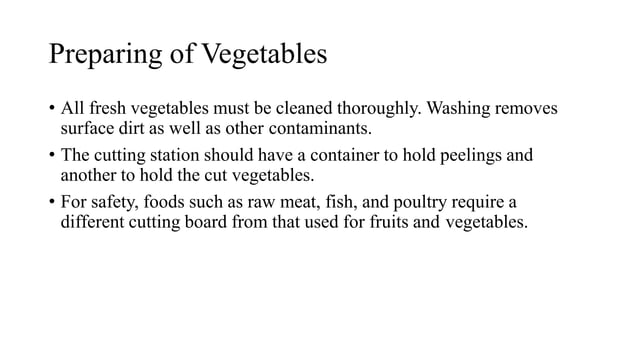 Safe handling of fruits and vegetables | PPTX