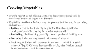 Safe handling of fruits and vegetables | PPTX