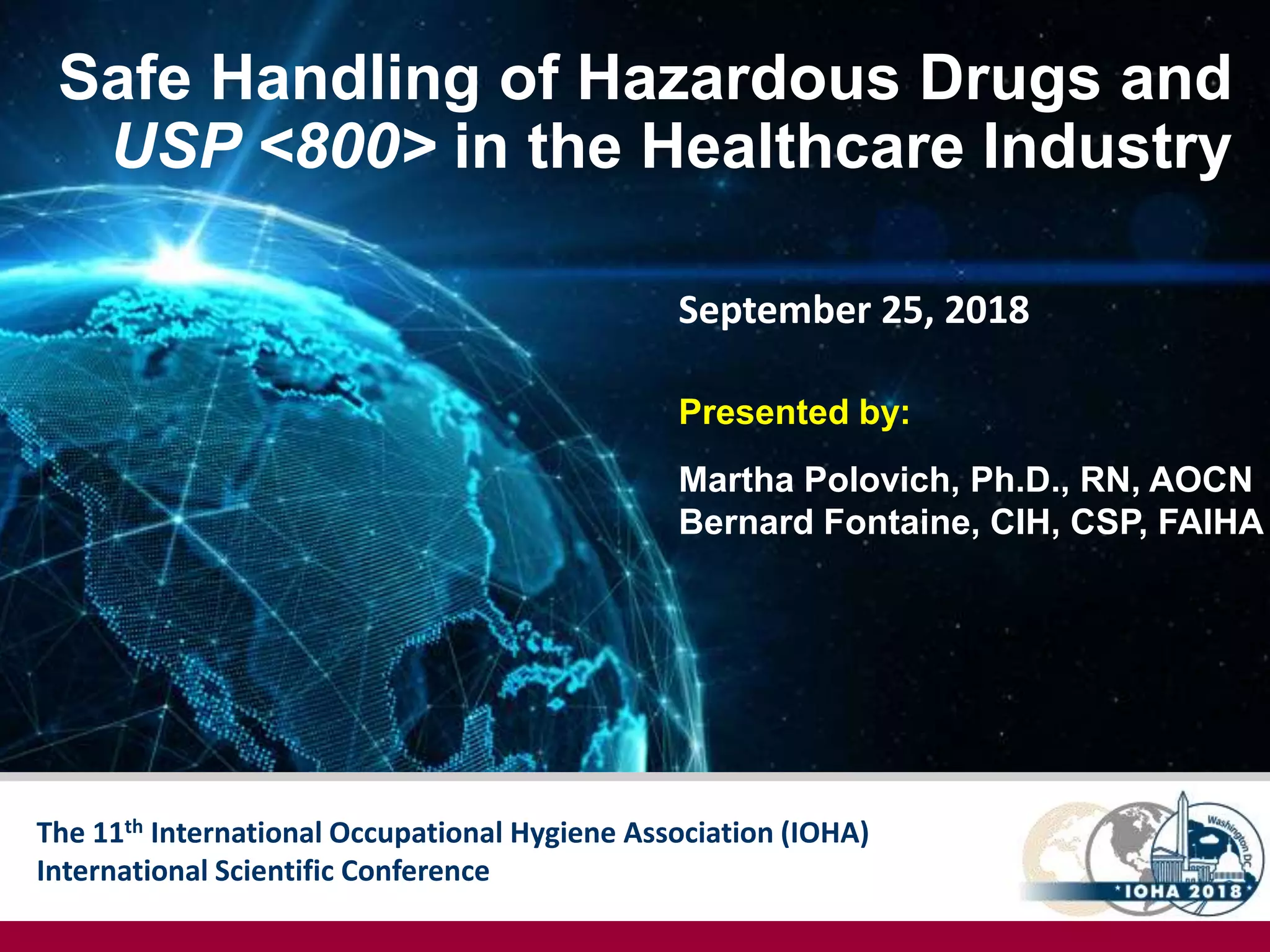 Safe Handling of Hazardous Drugs and USP in the Healthcare Industry | PPTX