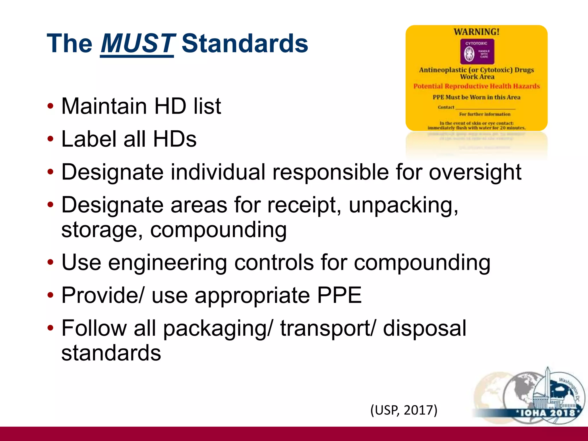 Safe Handling of Hazardous Drugs and USP in the Healthcare Industry | PPTX