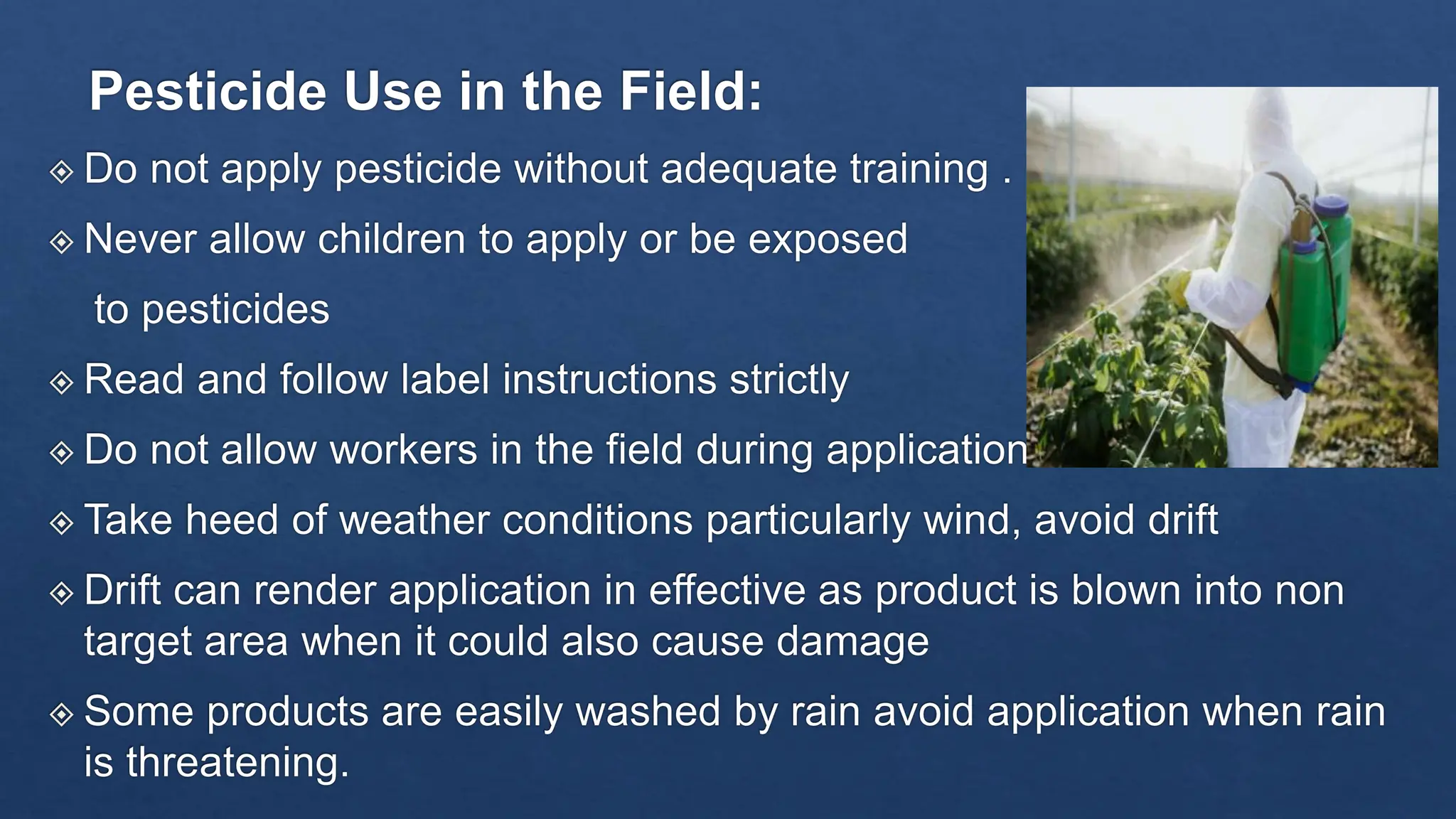 General safety precautions while handling insecticides and guidelines ...