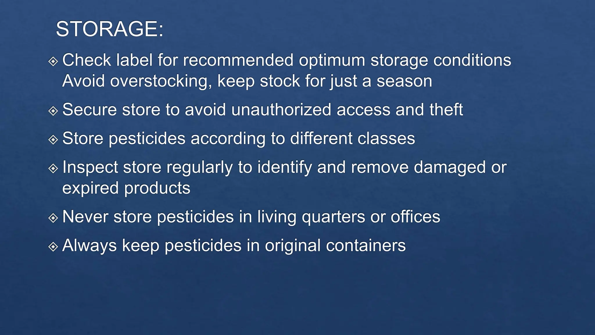 General safety precautions while handling insecticides and guidelines ...