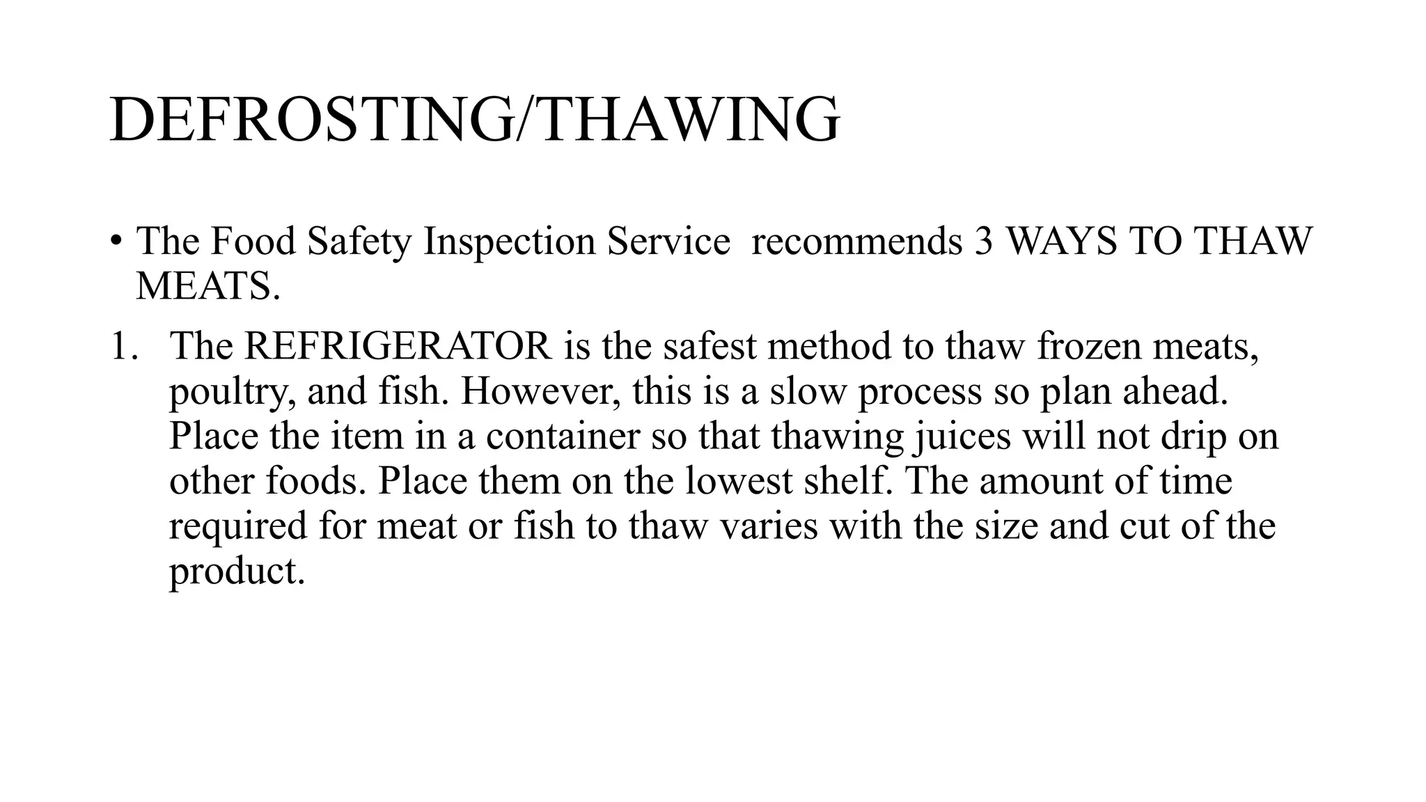 Safe handling of raw meats | PPTX