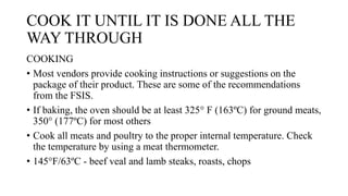 Safe handling of raw meats | PPTX