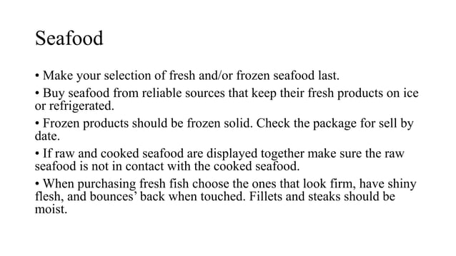 Safe handling of raw meats | PPTX