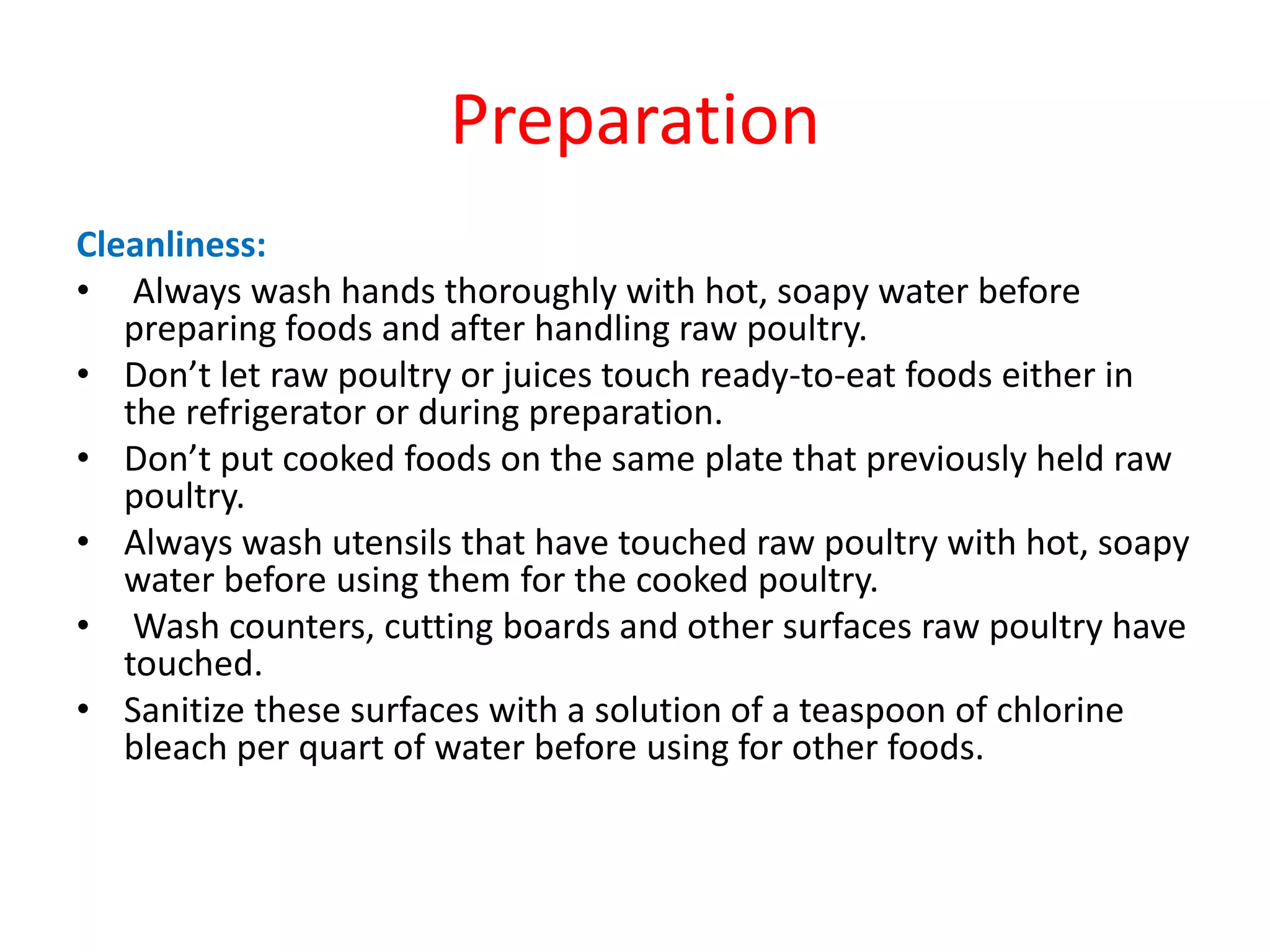 Safe handling poultry | PPTX
