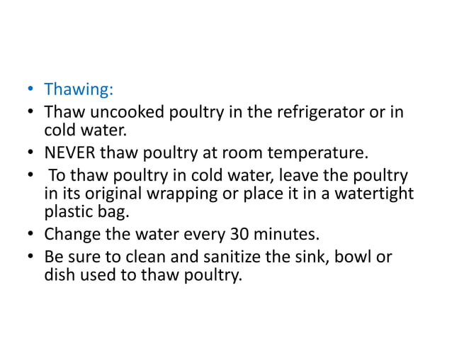 Safe handling poultry | PPTX