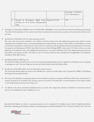 Safe Harbour Rules Amendment | PDF
