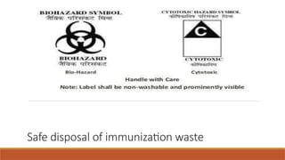 Safe injection and waste disposal in an immunization site.pptx