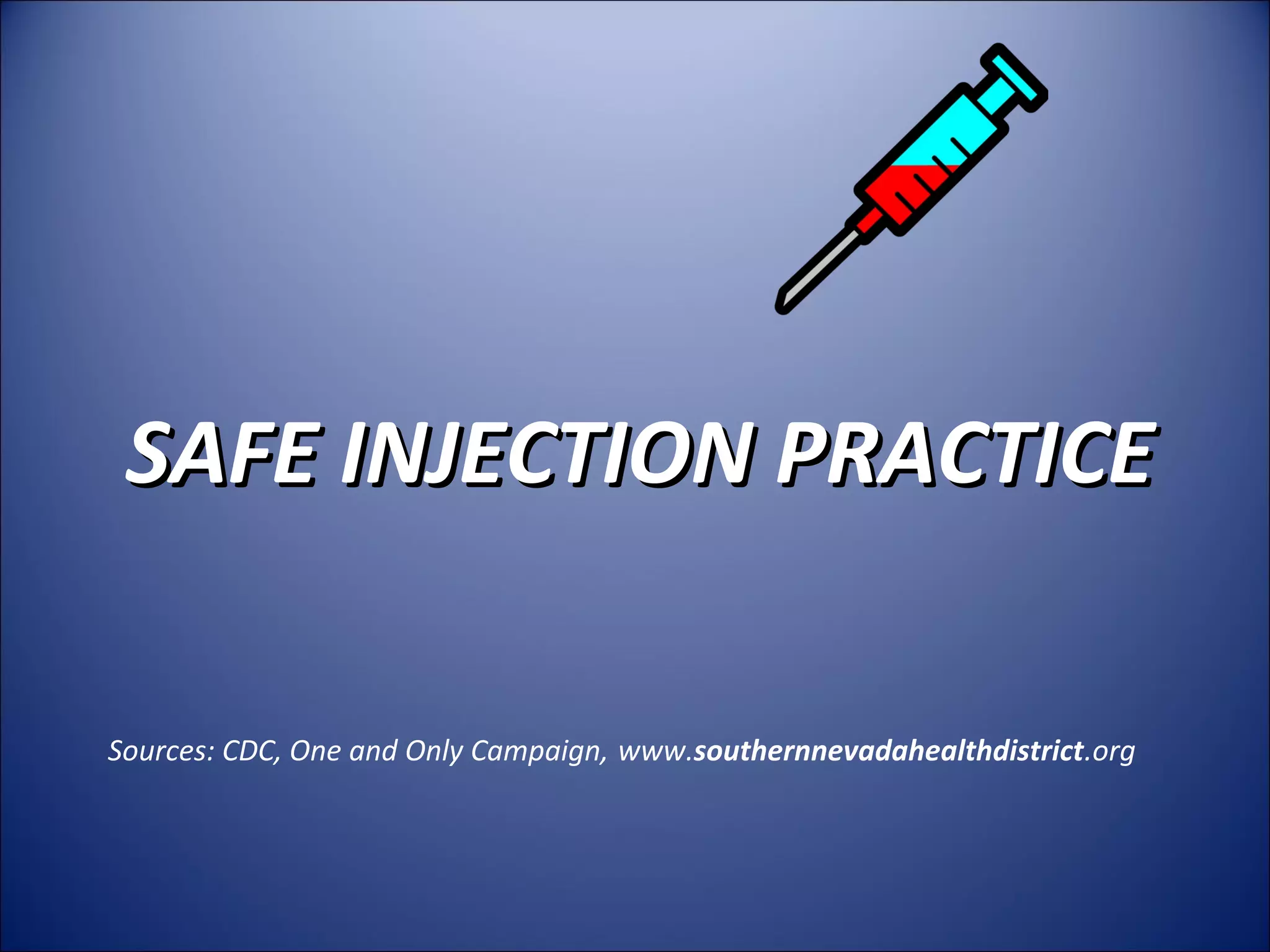 Safe injection practice | PPT
