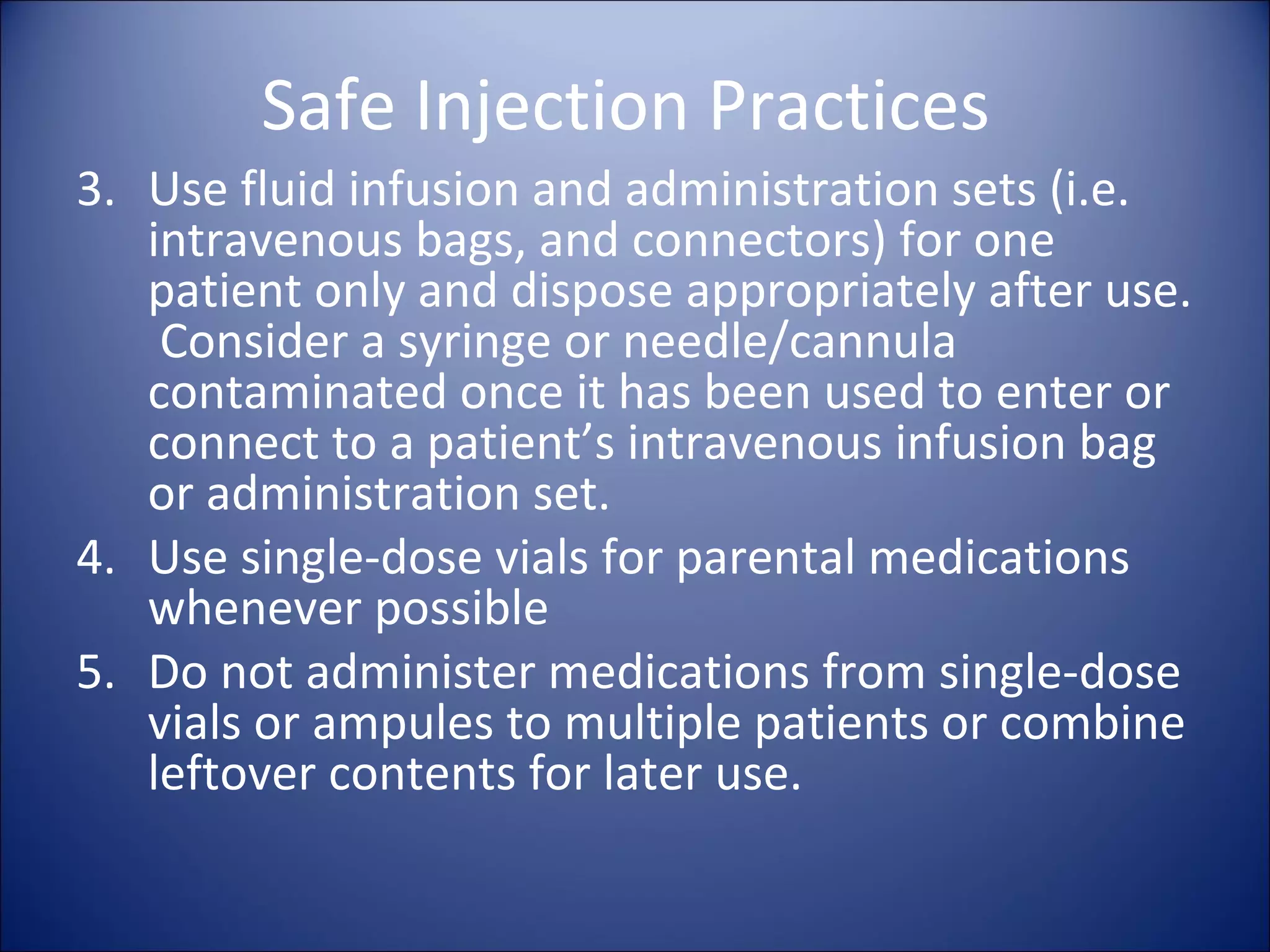 Safe Injection Practice Ppt