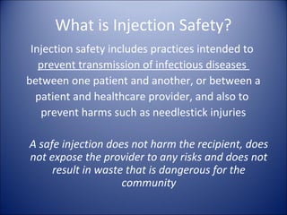 Safe injection practice | PPT