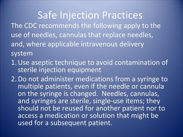 Safe injection practice | PPT