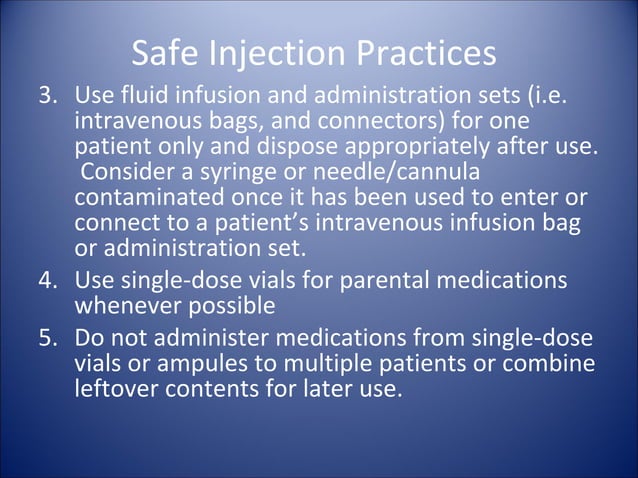Safe injection practice | PPT