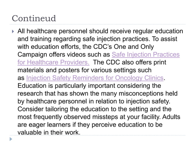 safe injection practice as per NABH.pptx | First Aid | Injuries