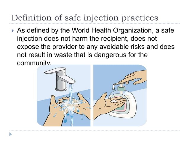 safe injection practice as per NABH.pptx | First Aid | Injuries
