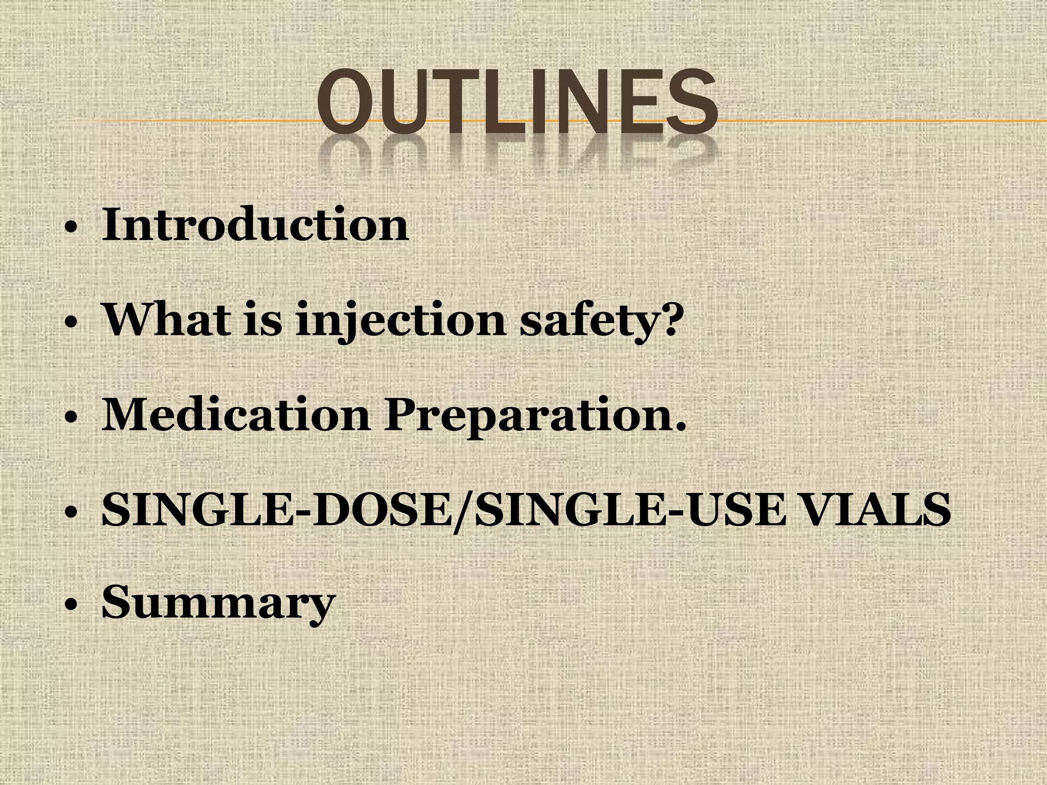 Safe injection practice, INJECTION SAFETY | PPTX | First Aid | Injuries