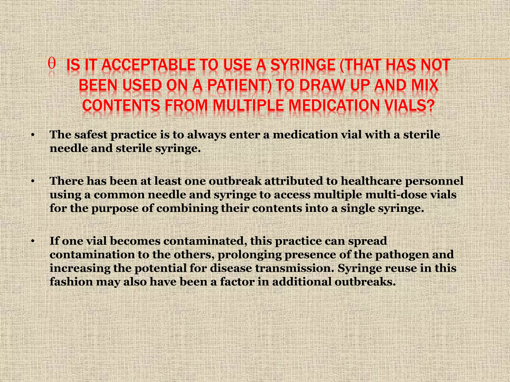 Safe injection practice, INJECTION SAFETY | PPTX
