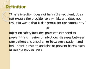Safe injection practices | PPTX