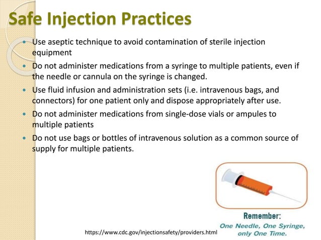 Safe injection practices | PPTX | Infectious Diseases | Diseases and ...