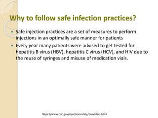 Safe injection practices | PPTX