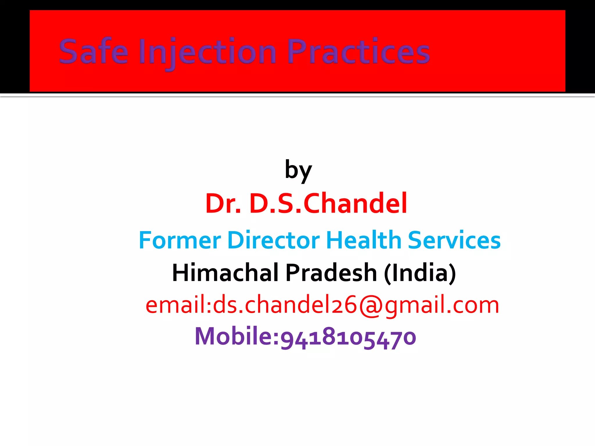 Safe Injection Practices Pdf