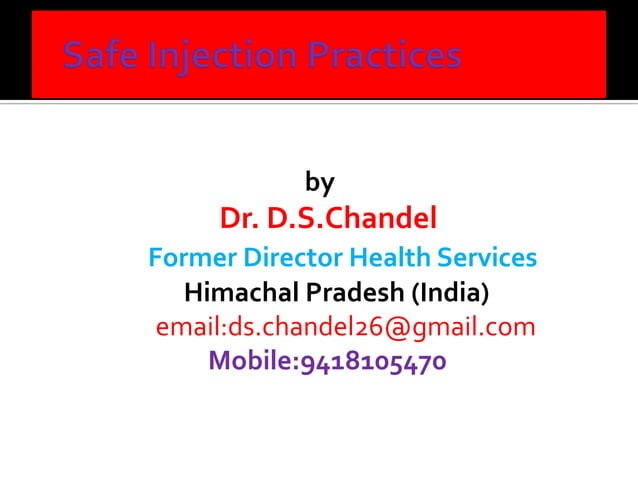 Safe injection practices | PDF
