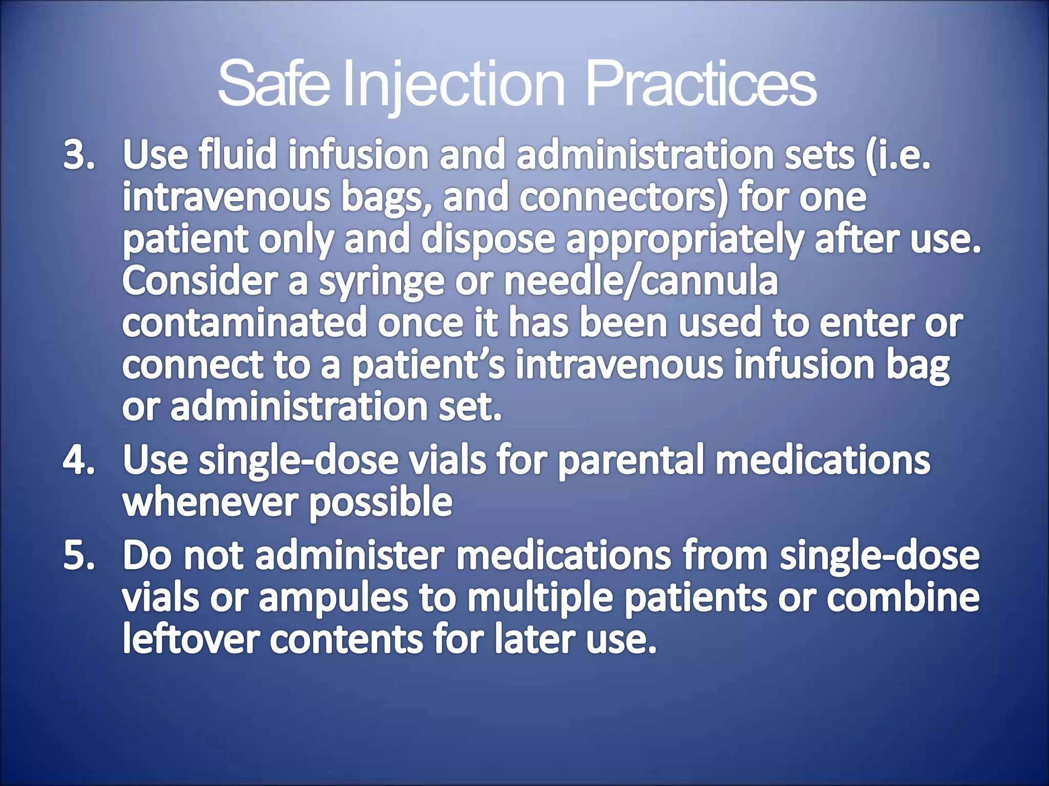Safeinjectionpractices ppt | PPT