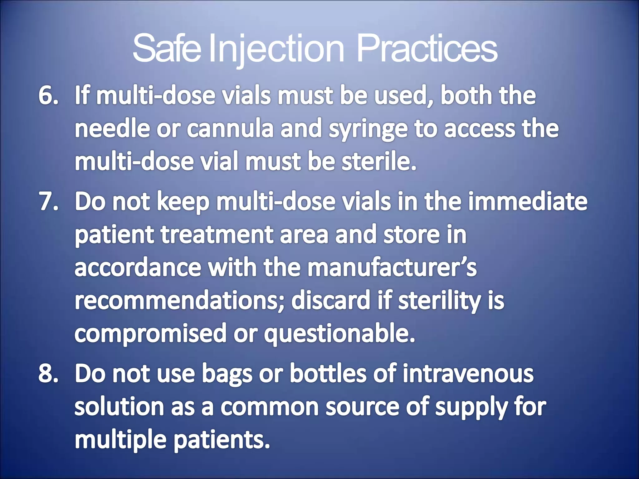 Safeinjectionpractices ppt | PPT