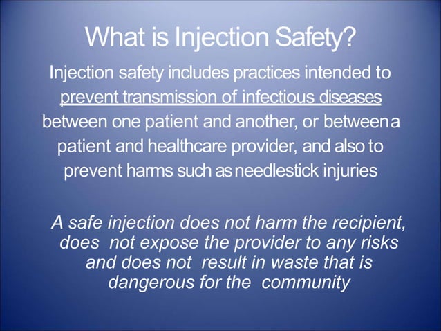 Safeinjectionpractices ppt | PPT