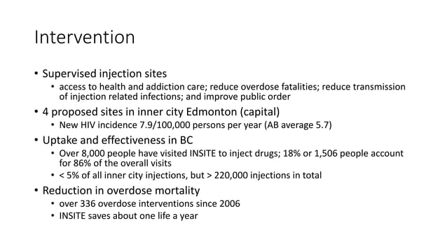 Supervised injection sites in Alberta | PPT