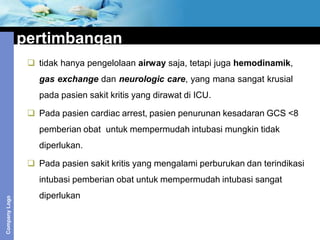 Safe intubation | PPTX
