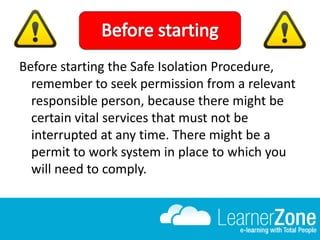 Safe Isolation Procedure | PPTX