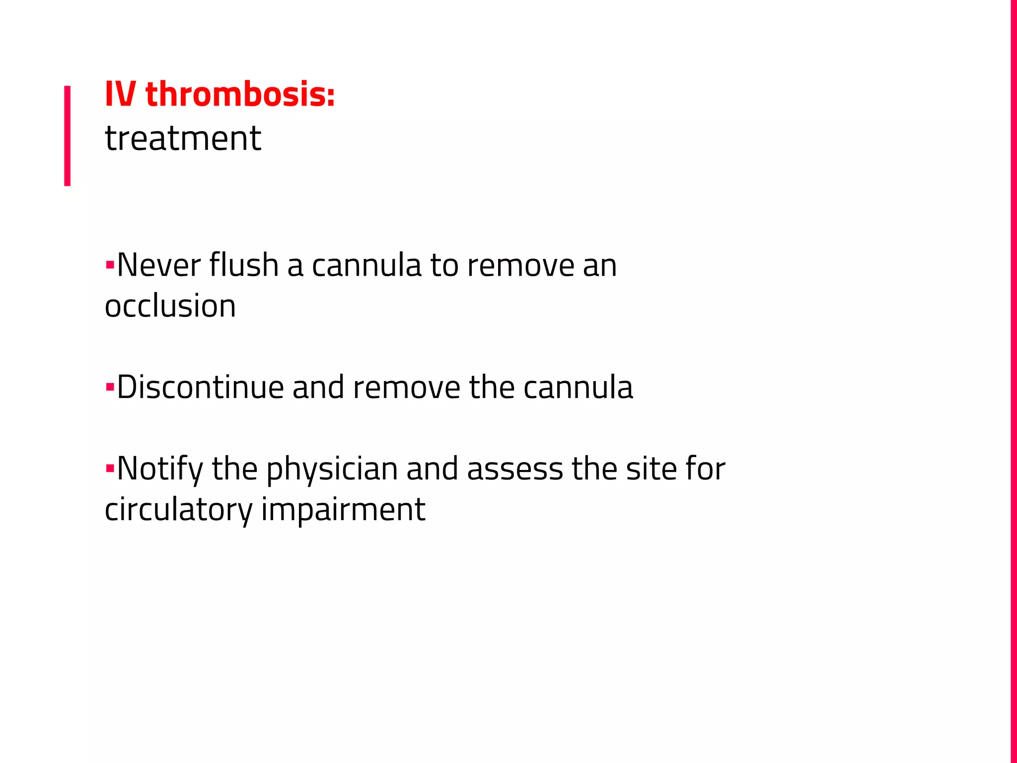 Safe iv cannulation (prevention of iv thrombophlebitis) | PDF
