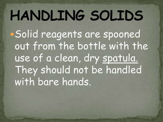 Safe laboratory operations and techniques | PPTX