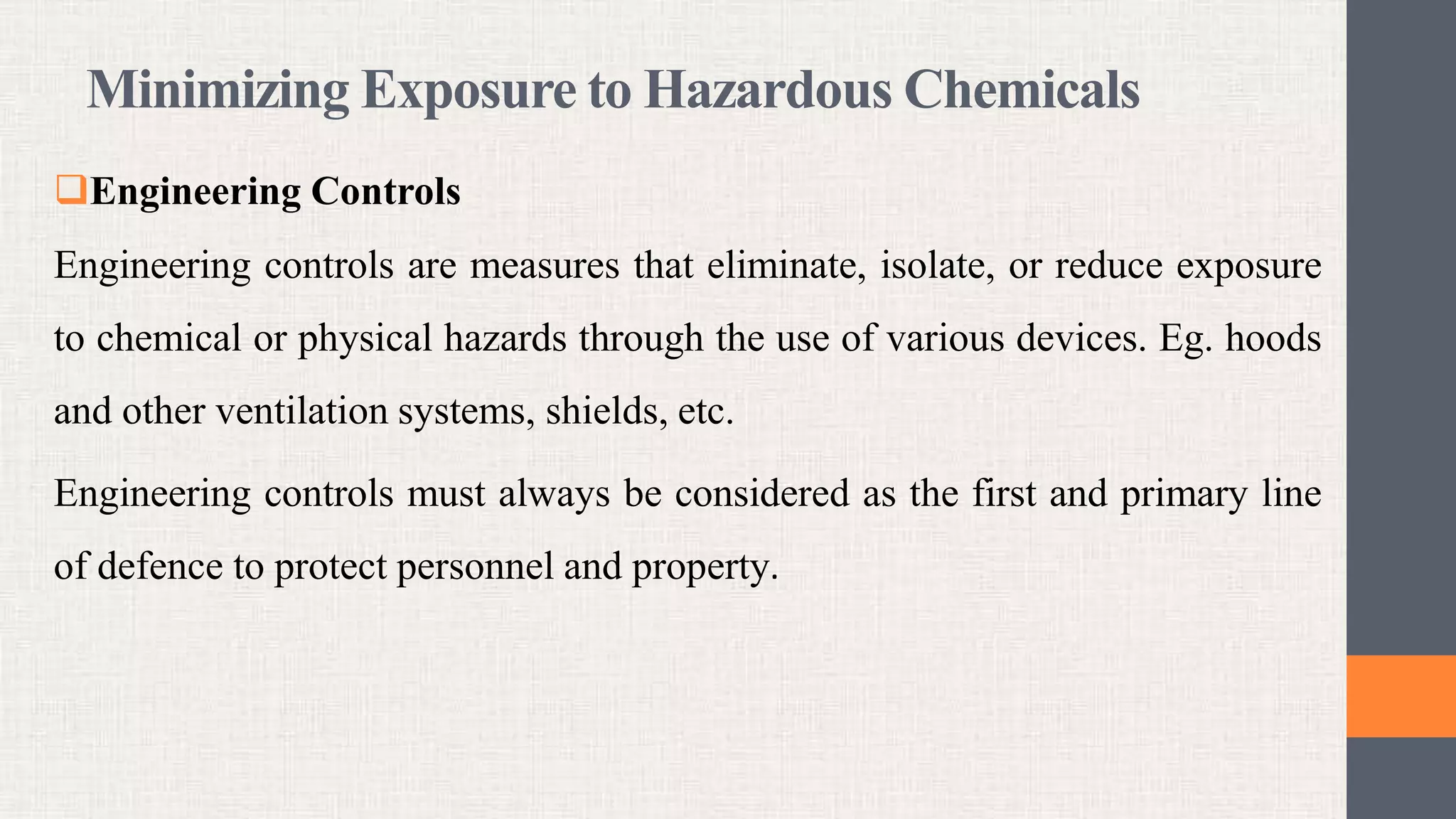 Safe laboratory Practices, Chemical Storage and laboratory safety ...