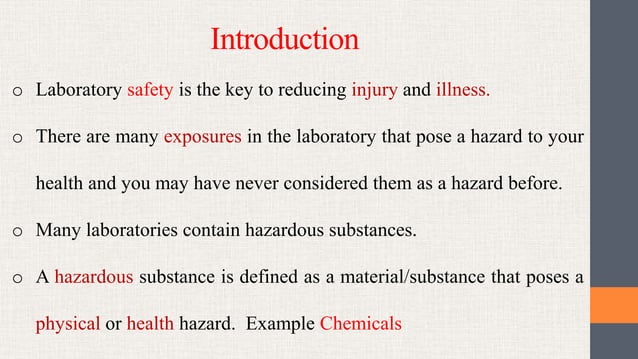 Safe laboratory Practices, Chemical Storage and laboratory safety ...